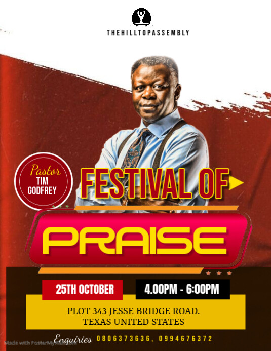 Copy of Red Professional Church Flyer (us Letter) | PosterMyWall