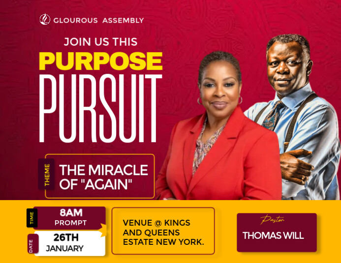 Copy of Red Professional Church Flyer (us Letter) | PosterMyWall