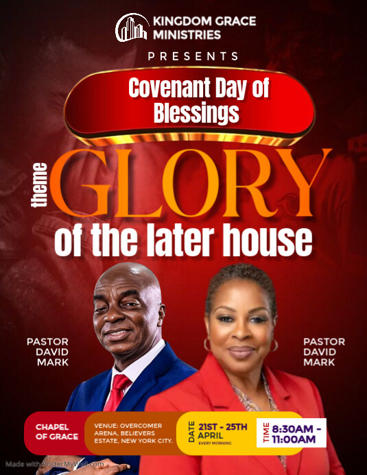 Copy of Red Professional Church Flyer (us Letter) | PosterMyWall
