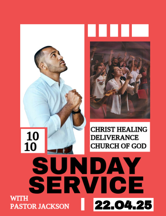 Red Professional Church Flyer (us Letter) Template | PosterMyWall