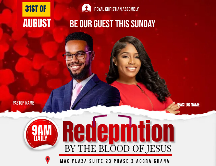 Copy of Red Professional Church Flyer (us Letter) | PosterMyWall