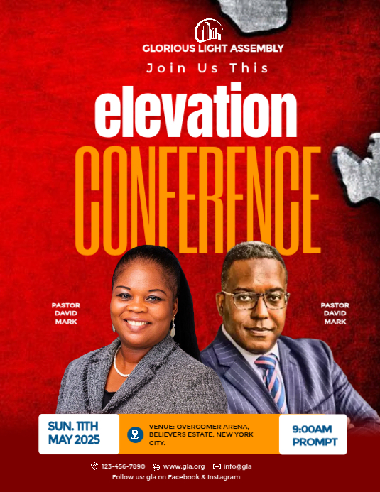 Red Professional Church Flyer (us Letter) Template | PosterMyWall