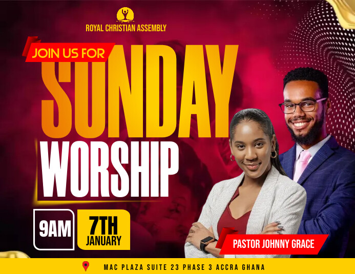 Copy of Red Professional Church Flyer (us Letter) | PosterMyWall