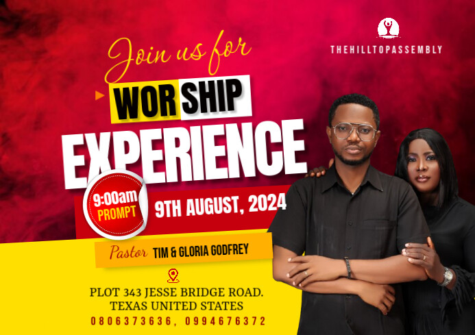 Red Professional Church Flyer A3 Template | PosterMyWall