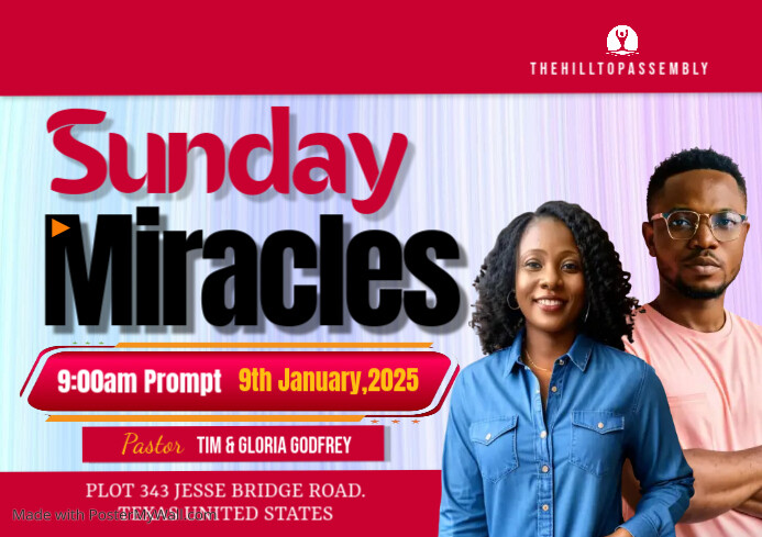 Red Professional Church Flyer A4 Template | PosterMyWall