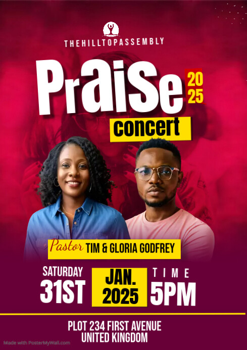 Red Professional Church Flyer A4 Template | PosterMyWall