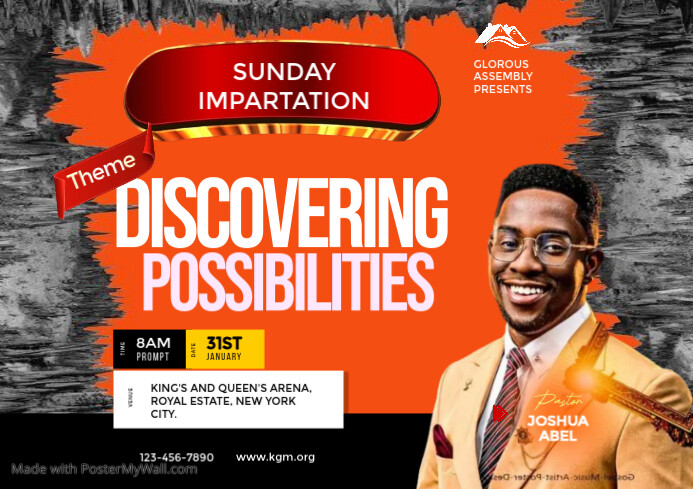 Red Professional Church Flyer A4 Template | PosterMyWall
