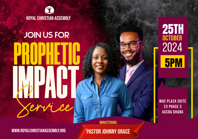 Plantilla de Red Professional Church Flyers A3 | PosterMyWall