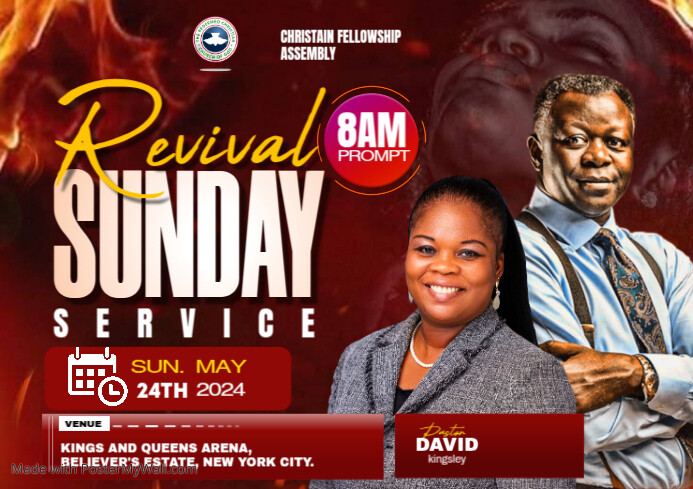Red Professional Church Flyers A4 Template | PosterMyWall