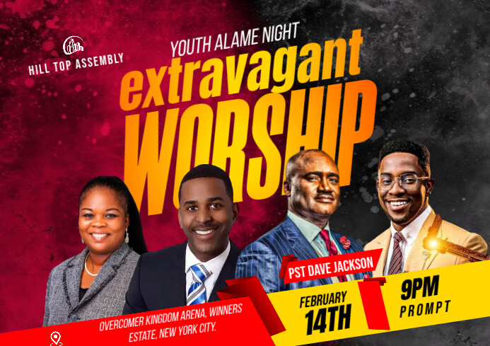 Copy of Red Professional Church Flyers A4 | PosterMyWall