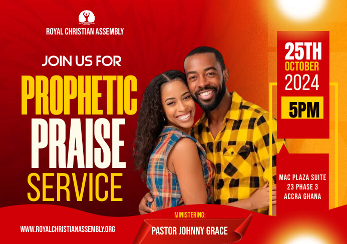 Copy of Red Professional Church Flyers A5 | PosterMyWall