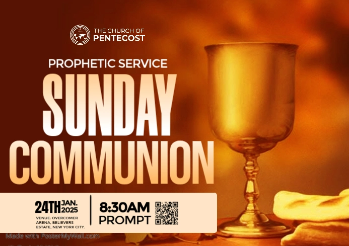 Red Professional Church Flyers communion service Template | PosterMyWall