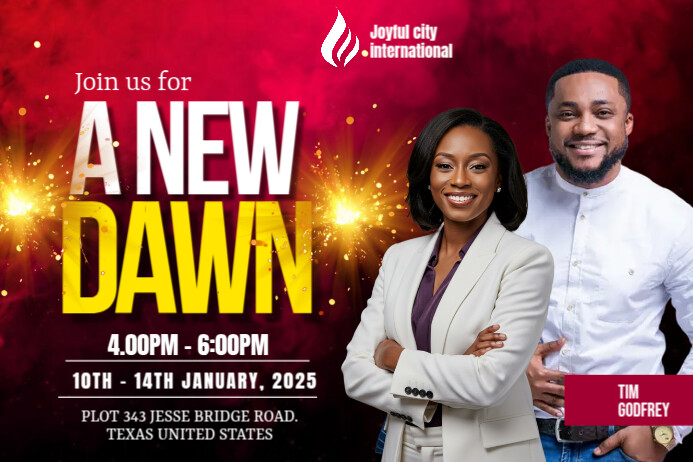 Red Professional Church Flyers Poster Template | PosterMyWall