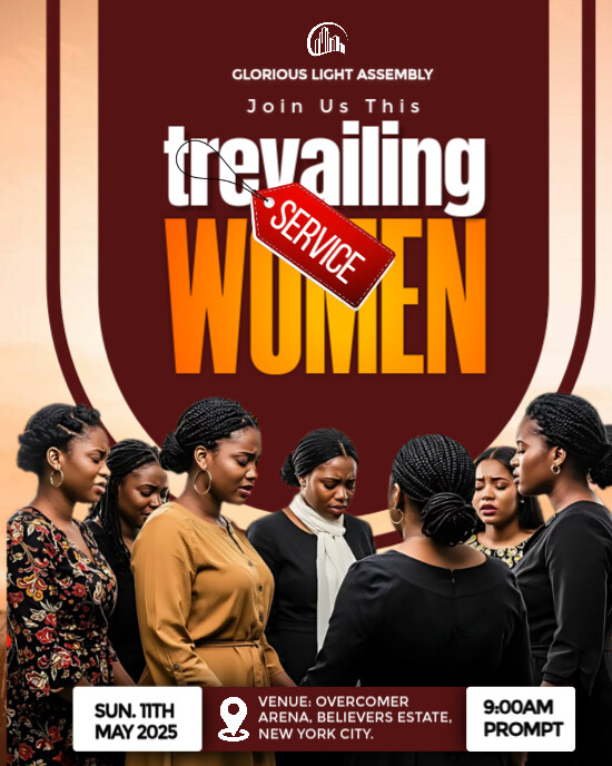 Red Professional Church Instagram Portrait Template | PosterMyWall