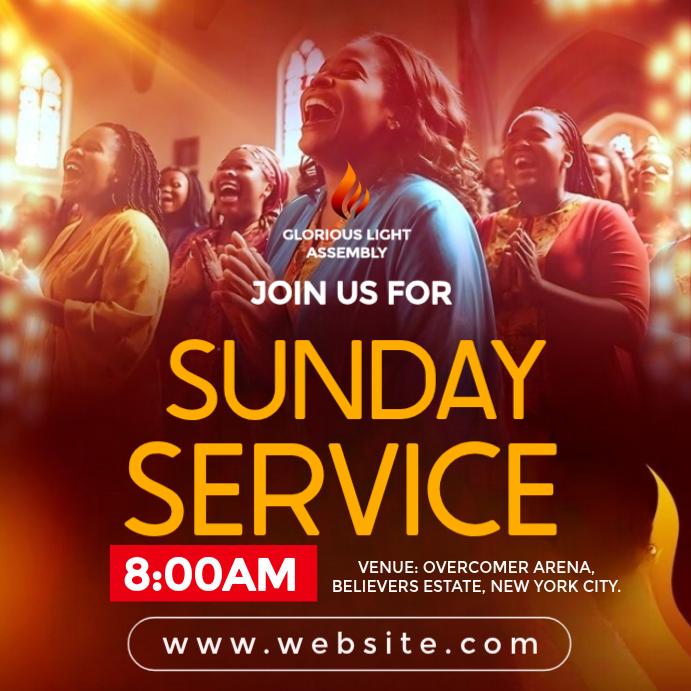 Red Professional Church Instagram Post Template | PosterMyWall