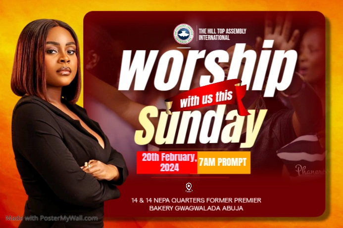 Red Professional Church Poster Template | PosterMyWall