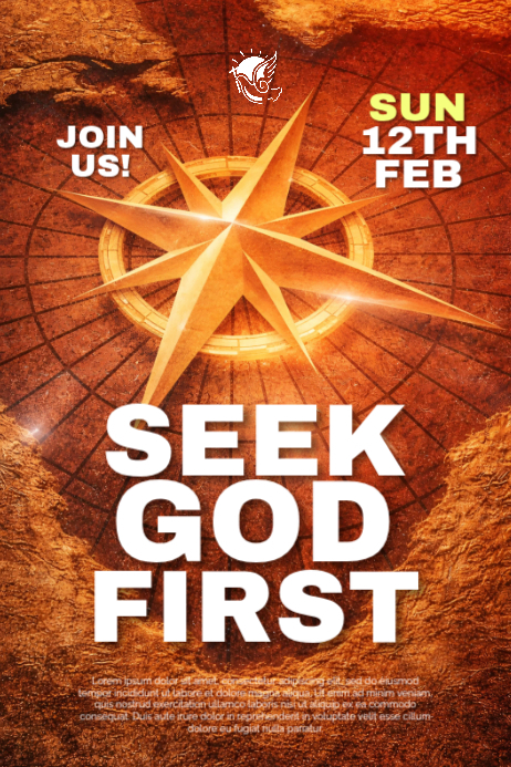 Red Professional Church Service Poster Template | PosterMyWall