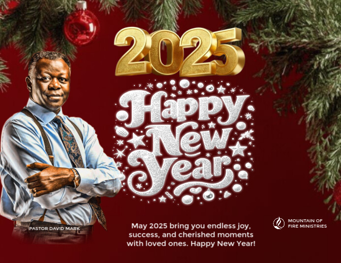 Plantilla de Red Professional Church Word Of The Year Inspirational ...