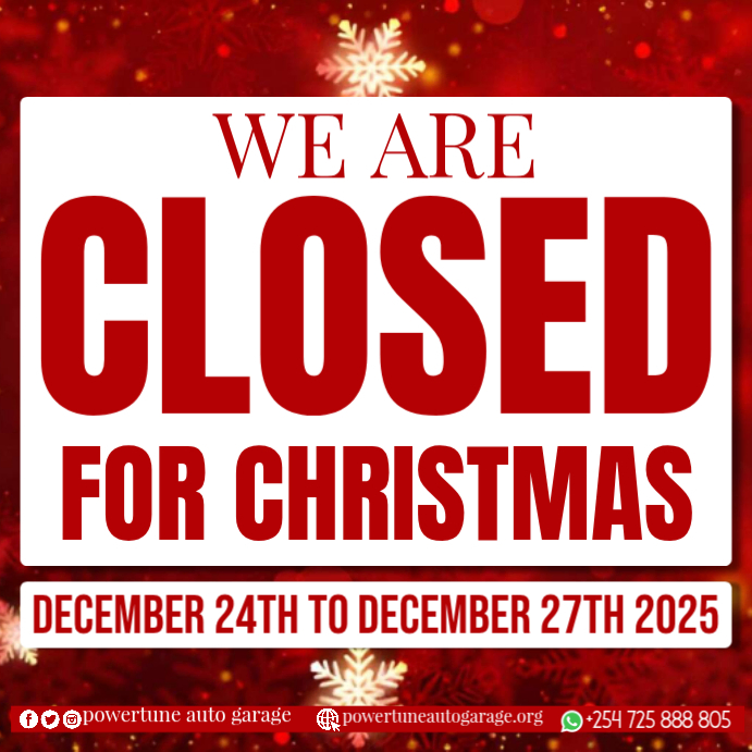 Plantilla de Red Professional Closed For Christmas Sign Instagram Post ...