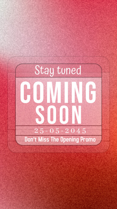 Red Professional Coming Soon Announcement In Template | PosterMyWall