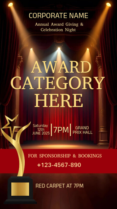 Copy of Red Professional Corporate Award Night Mockup Instagram Story ...