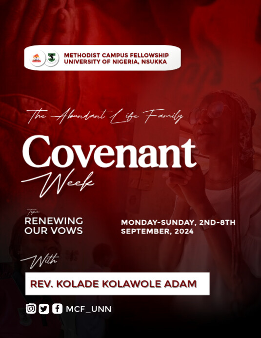 Plantilla de Red Professional Covenant Sunday Flyer (us Le | PosterMyWall