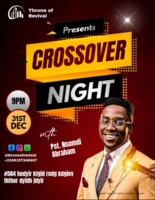 Red Professional Cross Overnight Flyer (us Letter) Template | PosterMyWall
