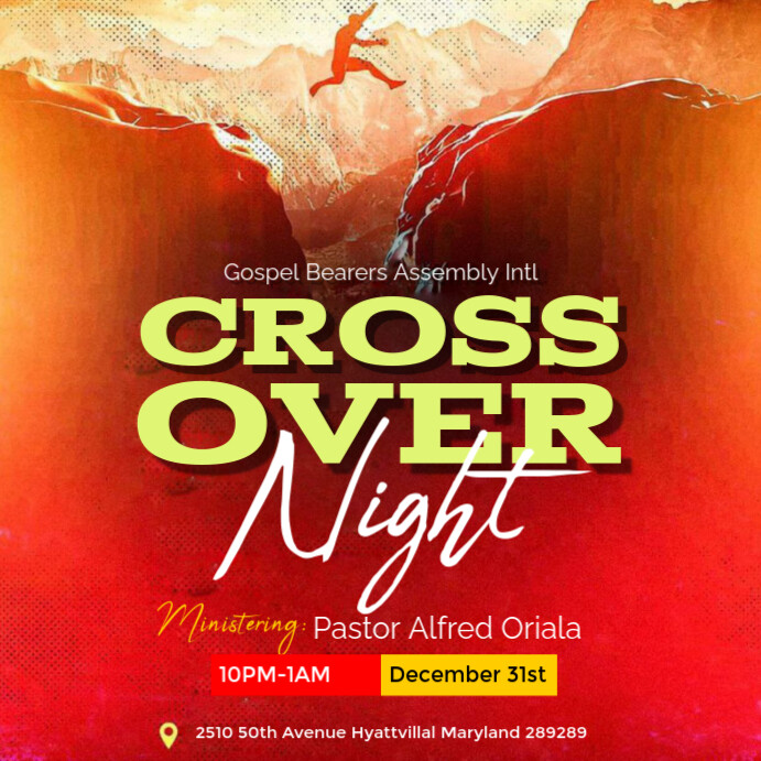 Copy of Red Professional Crossovernight Instagram Post | PosterMyWall