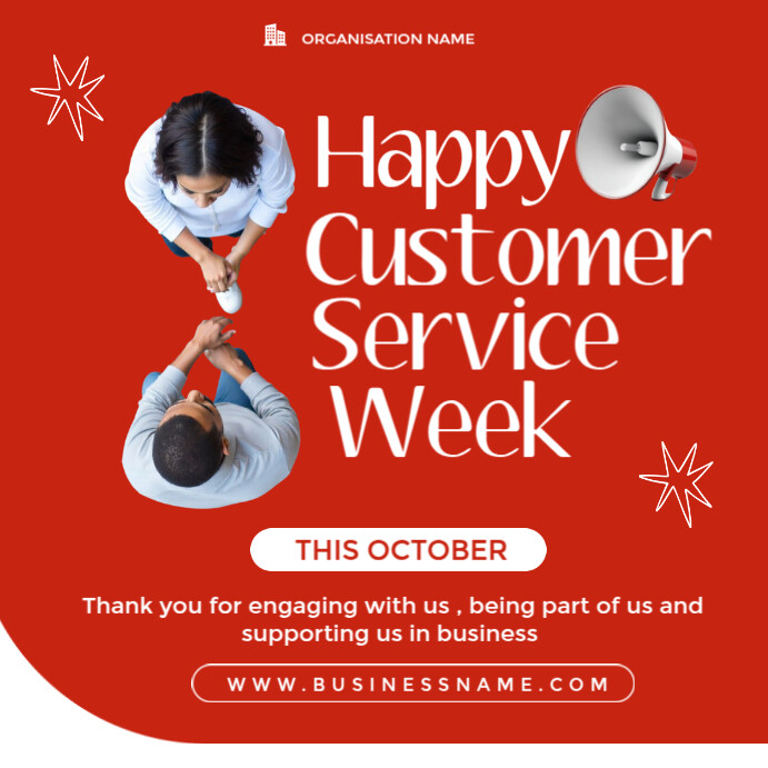 Plantilla de Red Professional Customer Service Week Instagram Post ...