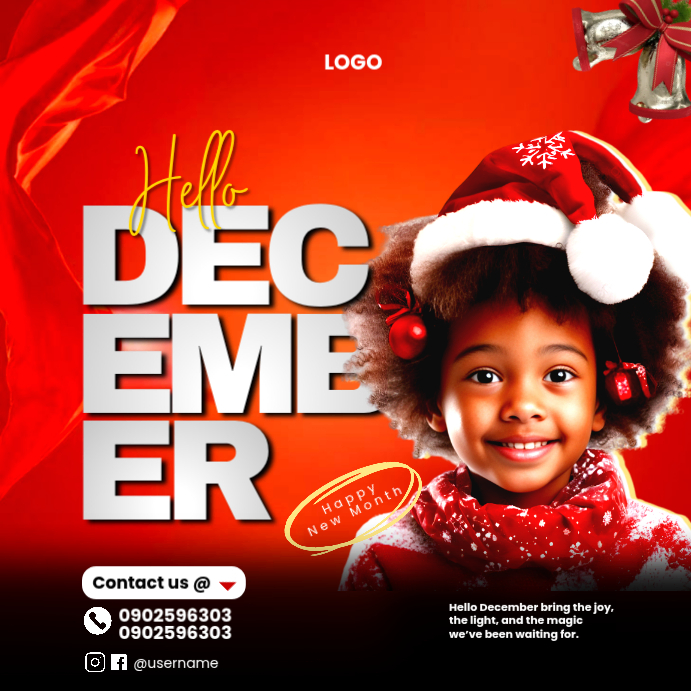 Red Professional December Special Event Flyer Instagram Post Template ...