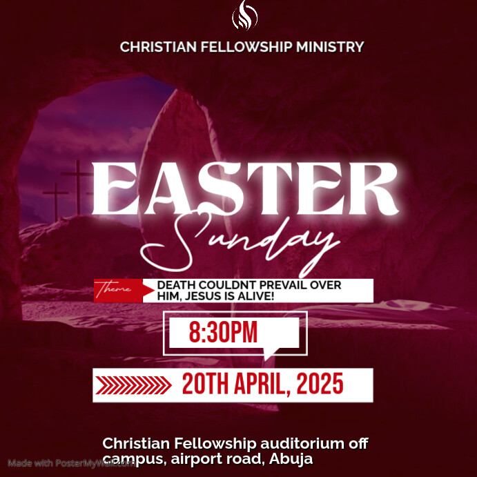 Copy of Red Professional Easter Design Flyer Square (1:1) | PosterMyWall
