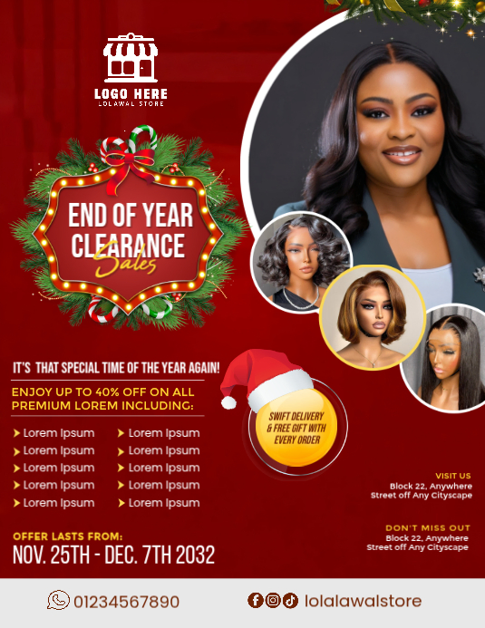 Red Professional End Of Year Clearance Sales Flyer (us Letter) Template ...