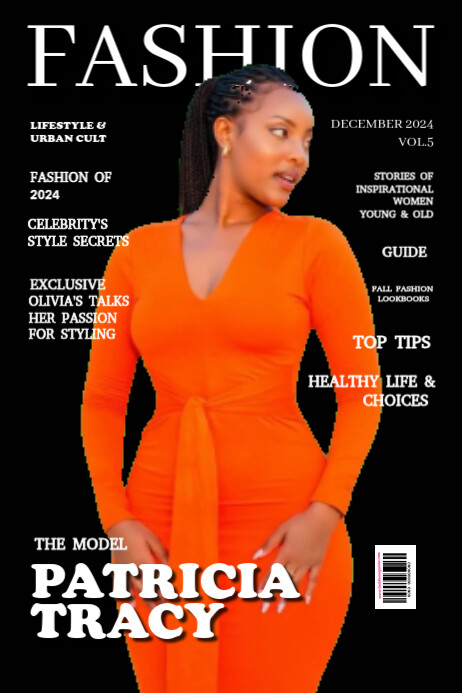 Red Professional Fashion Magazine Model Poster Template | PosterMyWall