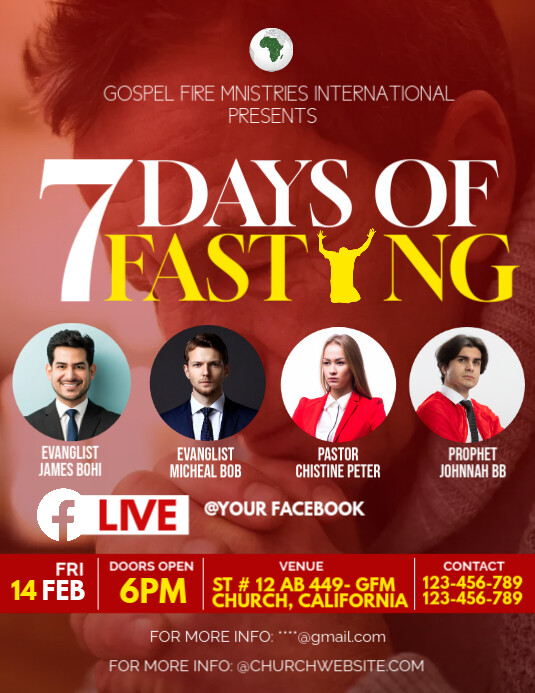 Copy of Red Professional Fasting Flyer (us Letter) | PosterMyWall