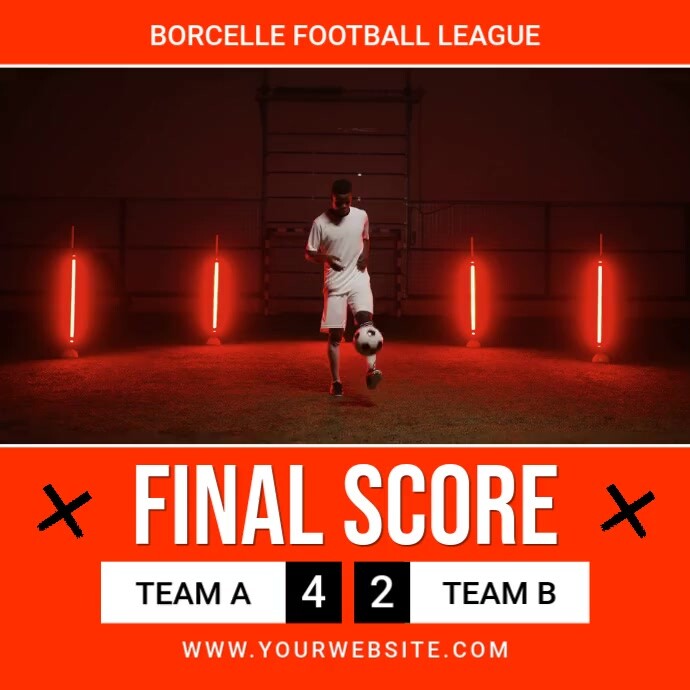 Copy of Red Professional Final Score Instagram Post | PosterMyWall