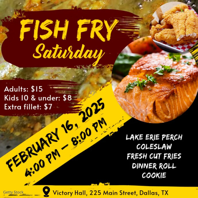 Plantilla de Red Professional Fish Fry Instagram Post | PosterMyWall