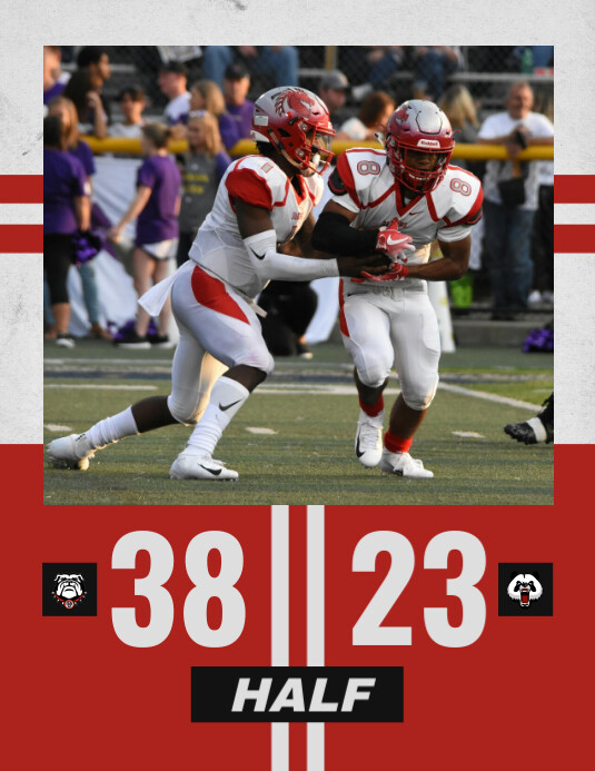 Red Professional Football Final Score Flyer (us Letter) Template ...