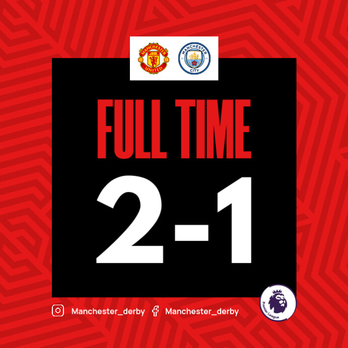 Copy of Red Professional Football Final Score Instagram Post | PosterMyWall