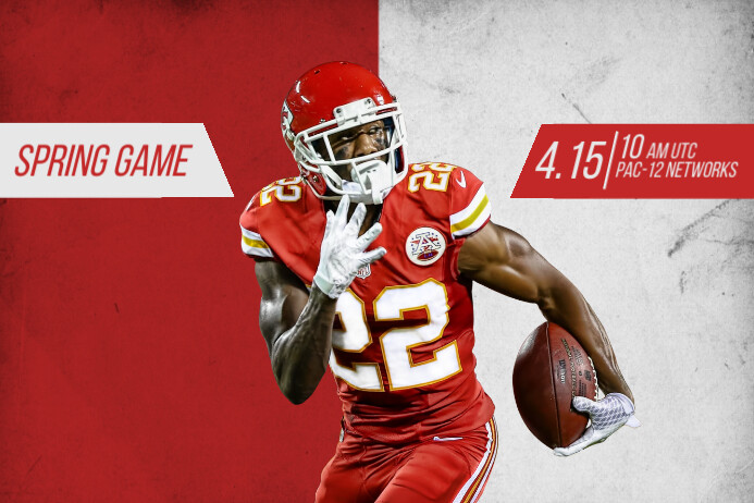 Red Professional Football Game Schedule Poster Templat | PosterMyWall