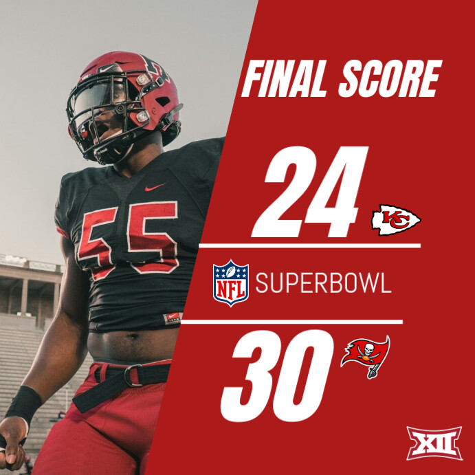 Copy of Red Professional Football Gameday Final Score Instagram Post ...
