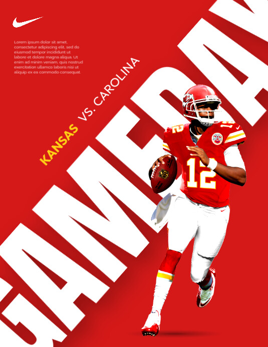 Copy of Red Professional Football Gameday Flyer (us Letter) | PosterMyWall