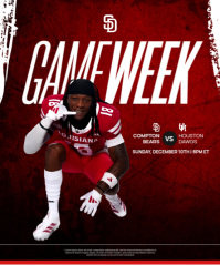 Red Professional Football Gameday Instagram Portrait Template ...