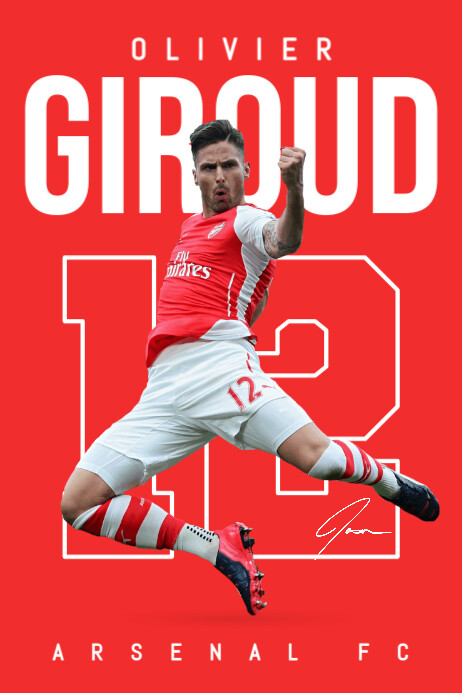 Copy of Red Professional Football Player Signing Poster | PosterMyWall