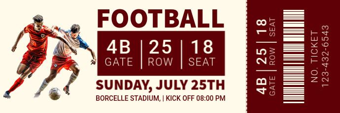 Red Professional Football Twitter Banner Templat | PosterMyWall