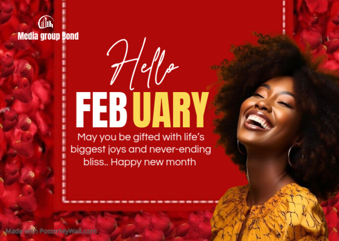 Copy of Red Professional Happy New Month A6 | PosterMyWall