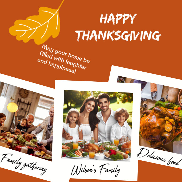 Copy of Red Professional Happy Thanksgiving Wishes Instagram Post ...