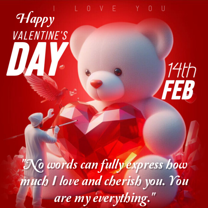 Copy of Red Professional Happy Val Day Instagram Post | PosterMyWall