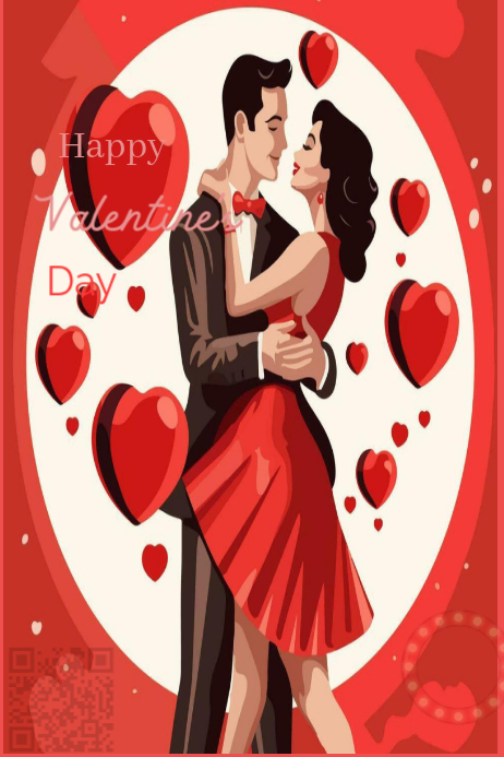 Plantilla de Red Professional Happy Valentine's Day Poster | PosterMyWall