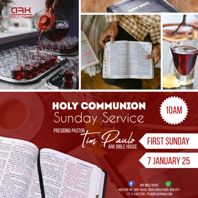 Copy of Red Professional Holy Communion Instagram Post | PosterMyWall