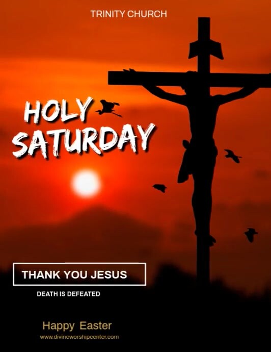 Copy of Red Professional Holy Saturday Templates Flyer (us Letter) | PosterMyWall